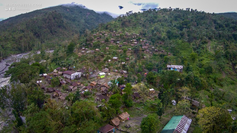 Aerial shots of Mangyan villages in Baco, Oriental Mindoro, Philippines ...